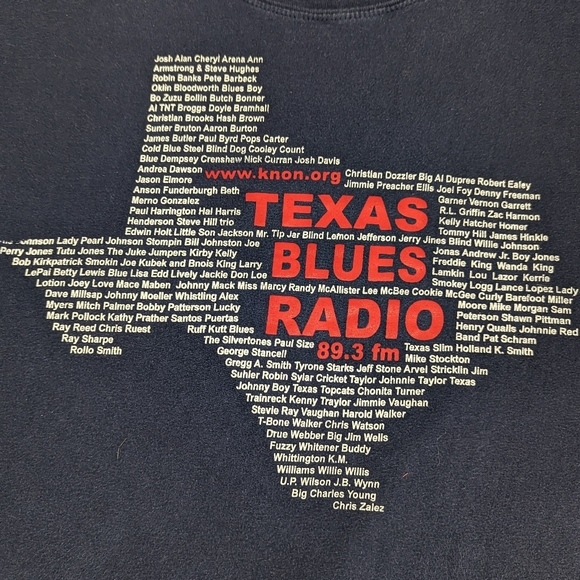 KNON | Shirts | Knon Texas Blues Radio Featuring Bands Singers From The ...